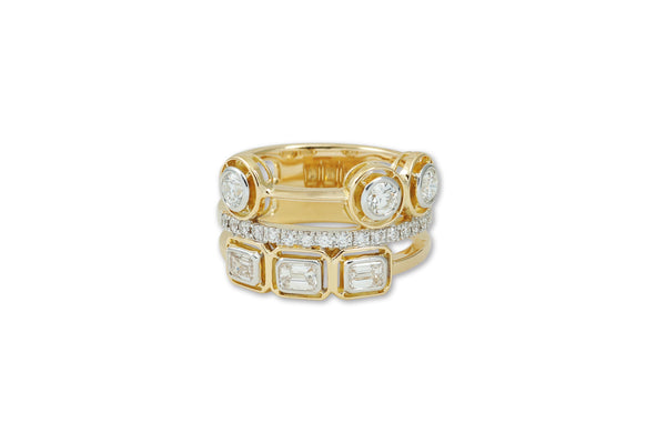 Mingle Pre-Stacked Mixed Diamond Rings – kavantandsharart