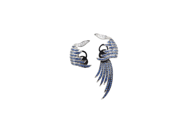 Le Phoenix Enchanted Sapphire & Diamond Ear climber Earrings ...