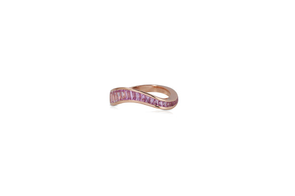 Talay Flow Wave Ring in Purple Sapphire – kavantandsharart